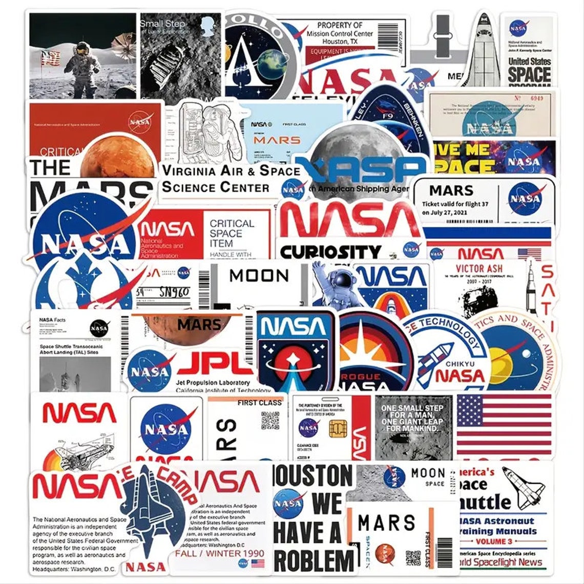 50 NASA Astronaut-inspired Vinyl Stickers Explore the Universe With Our Space Dreams Collection ...