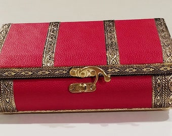 Red Gold Jewelry Box - Etsy