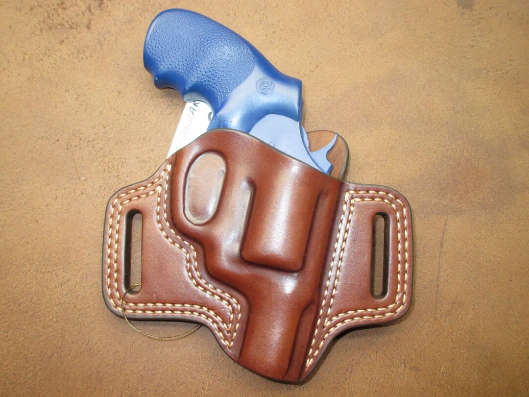 Colt New Cobra 2 OWB Pancake Holster Brown Leather Right Hand Double ...
