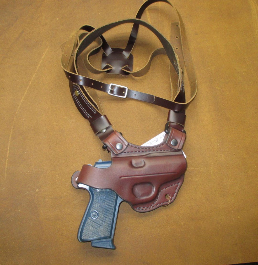 Walther PPK PPK/S Shoulder Holster Brown Leather Right Hand Safety Belt ...