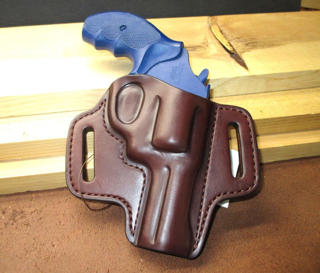 S&W 3 Inch J 38 Model 60 OWB Pancake Holster Brown Leather Right Hand J3 Pr15 Brn A004 10-24 - Etsy