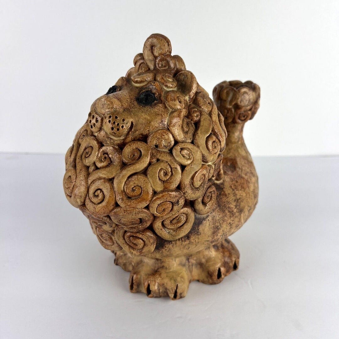 Vtg Pottery Lion Pop Mod California Artist Mary Fortna Sculpture 8in - Etsy