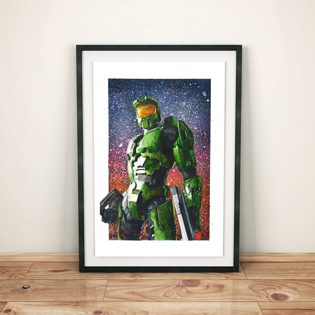 Halo Master Chief Fine art giclee print Master Chief art - Etsy 日本