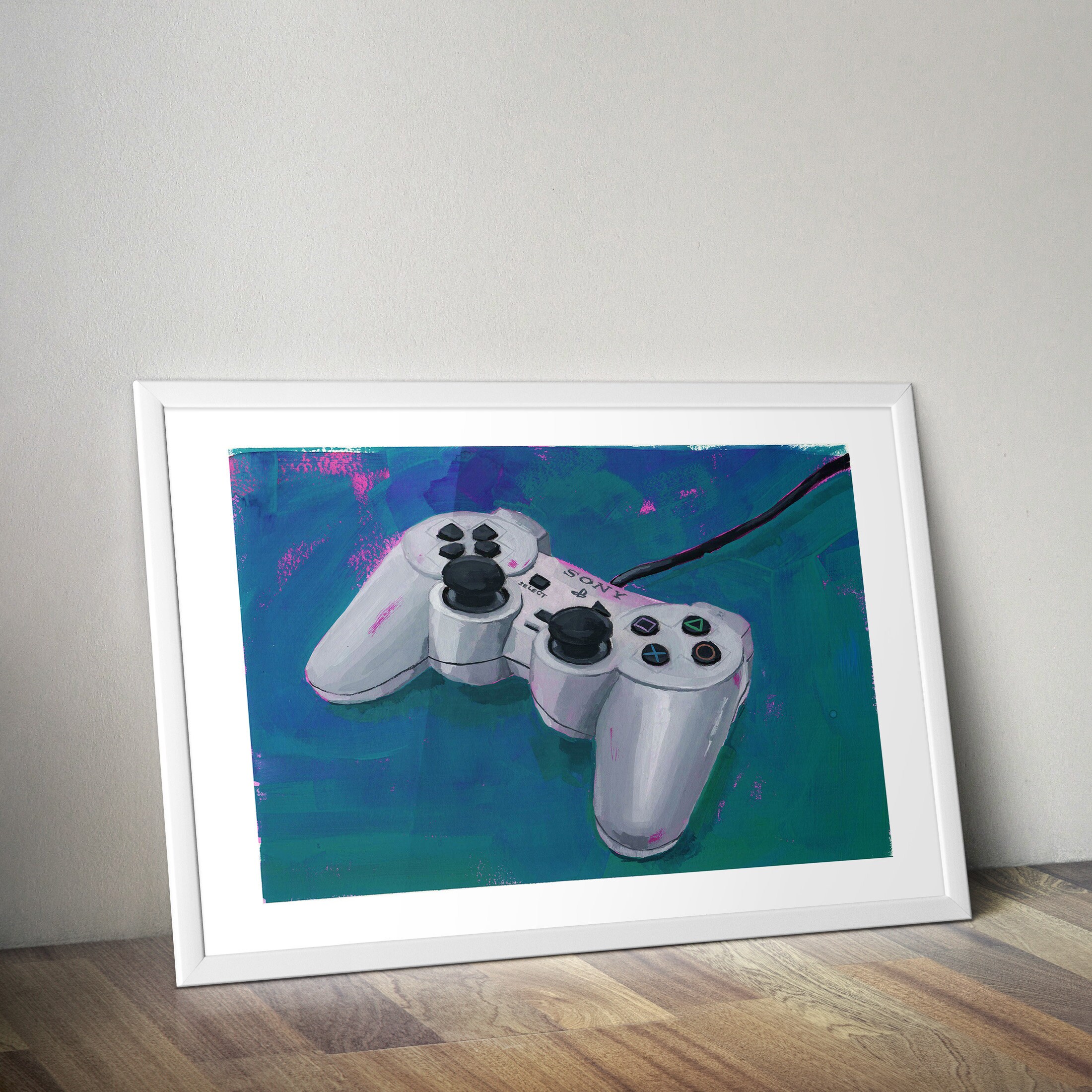 OG PS1 Retro Game Controller Art Print - Etsy