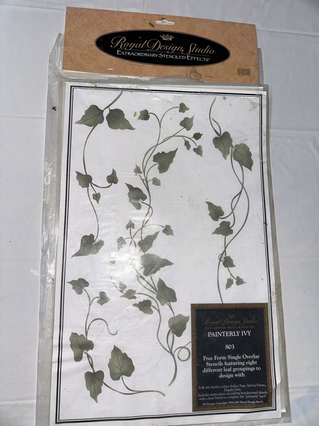 Royal Design Studio Stencils ~ Painterly Ivy 803 Free Form Single ...