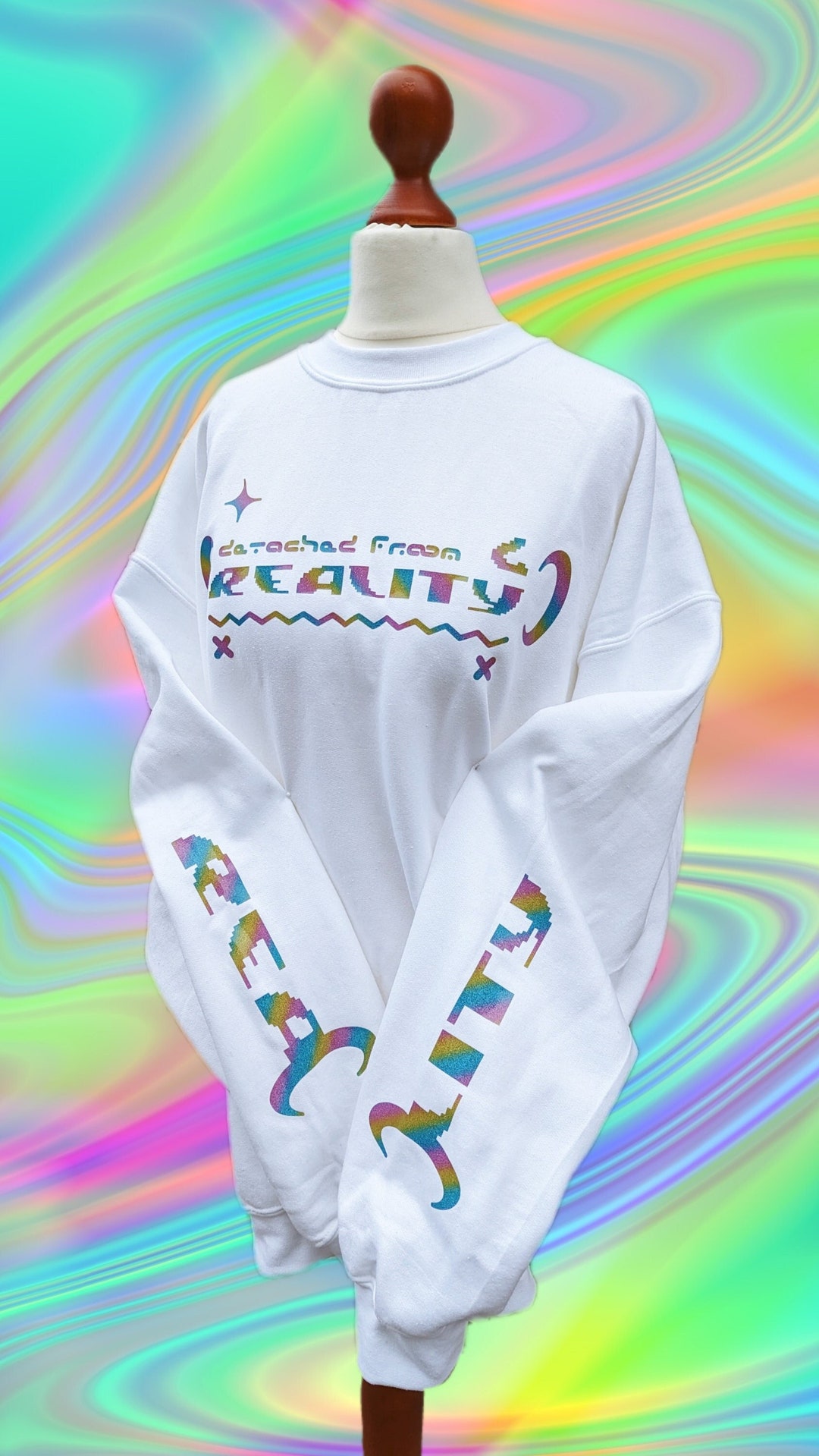 Detached From Reality Lettering Sweater - Etsy