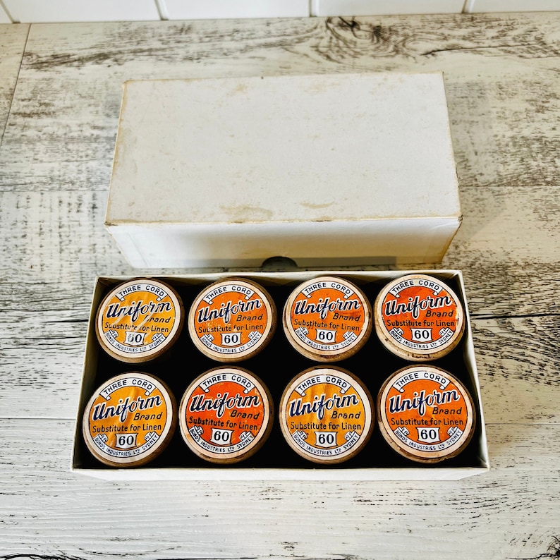 Antique Box of Thread Uniform Brand - Etsy