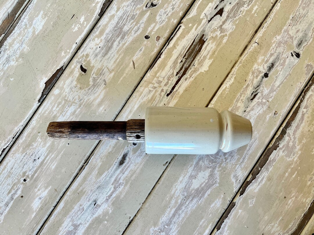 Vintage Ceramic Insulator on Wooden Stick - Etsy