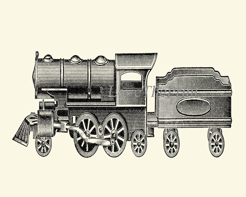 Train Print Set of 9 Prints Beautiful Antique Vintage - Etsy