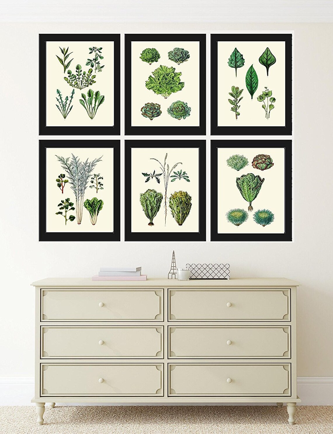 Herb Vegetable Garden Art Print HJ17 Botanical Antique | Etsy