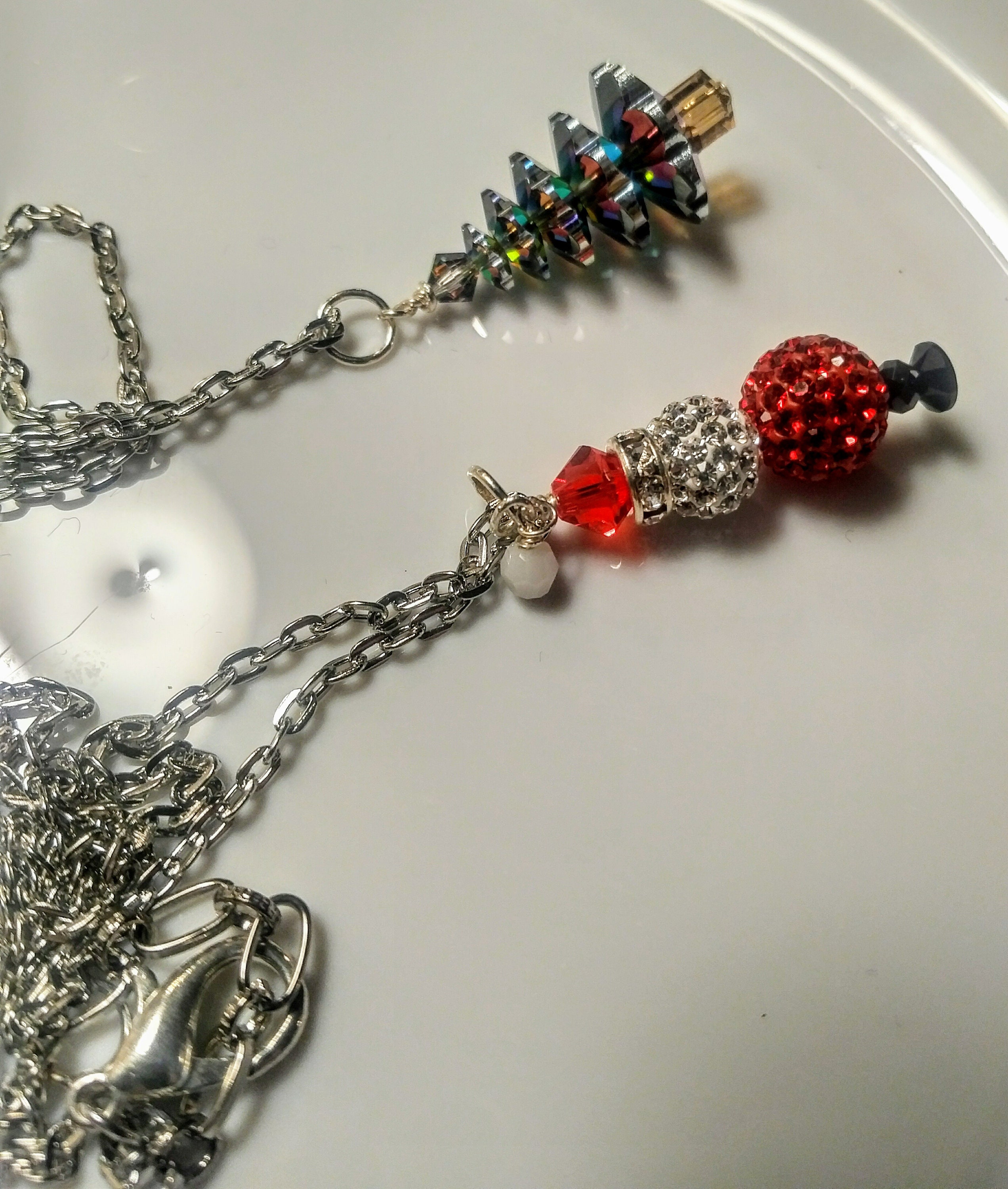 Swarovski Pave Santa Claus Pendant; Swarovski Vitrail Christmas Tree ...