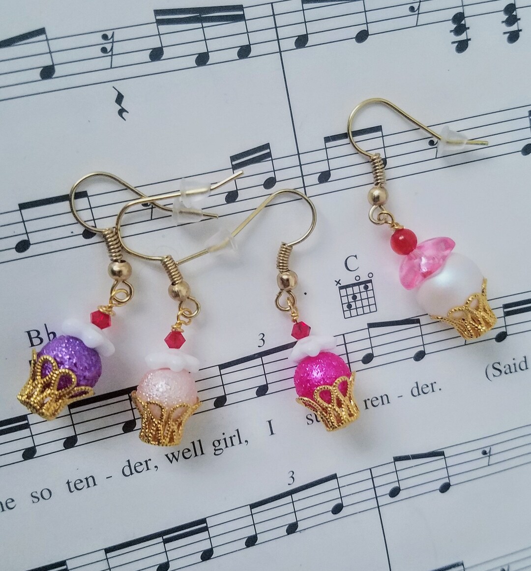 Cupcake Dangle Earrings,sweet Treat Earrings; Cupcake Earrings; Novelty ...