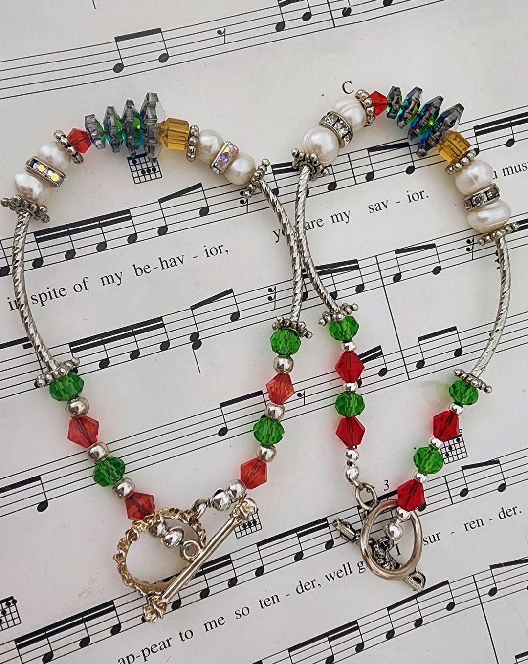 Christmas Bangle Bracelet Christmas Tree Bracelet Christmas Bracelet ...
