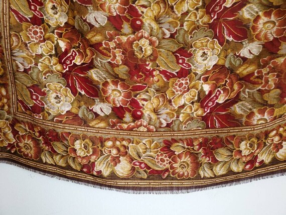 Vintage Club 7 Echo Fall Foliage Scarf - Autumn Flowe… - Gem