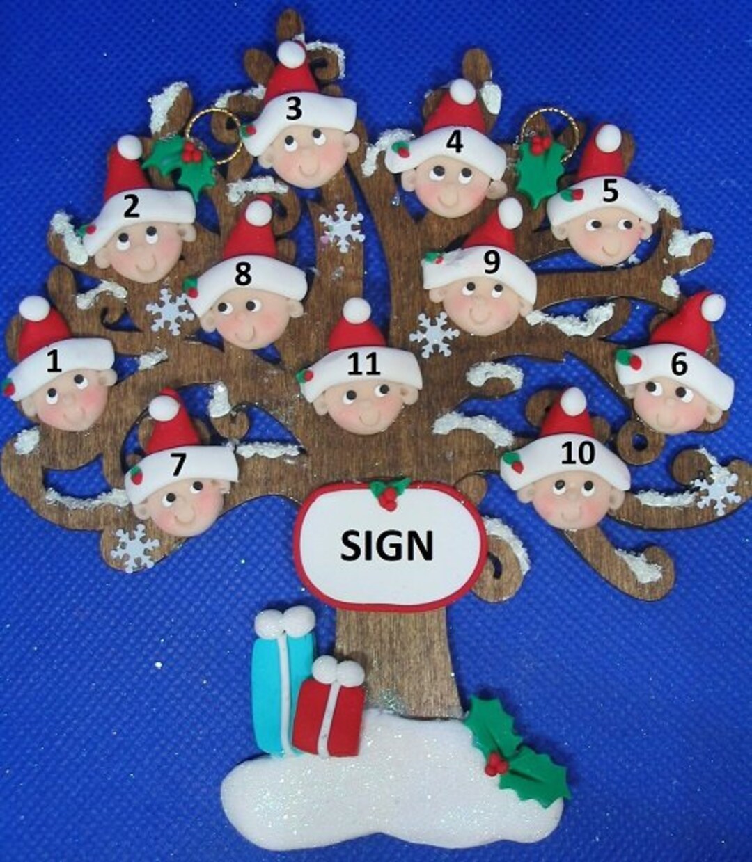 Personalized, Family of a 11, Family Tree Ornament, Family Ancestors ...