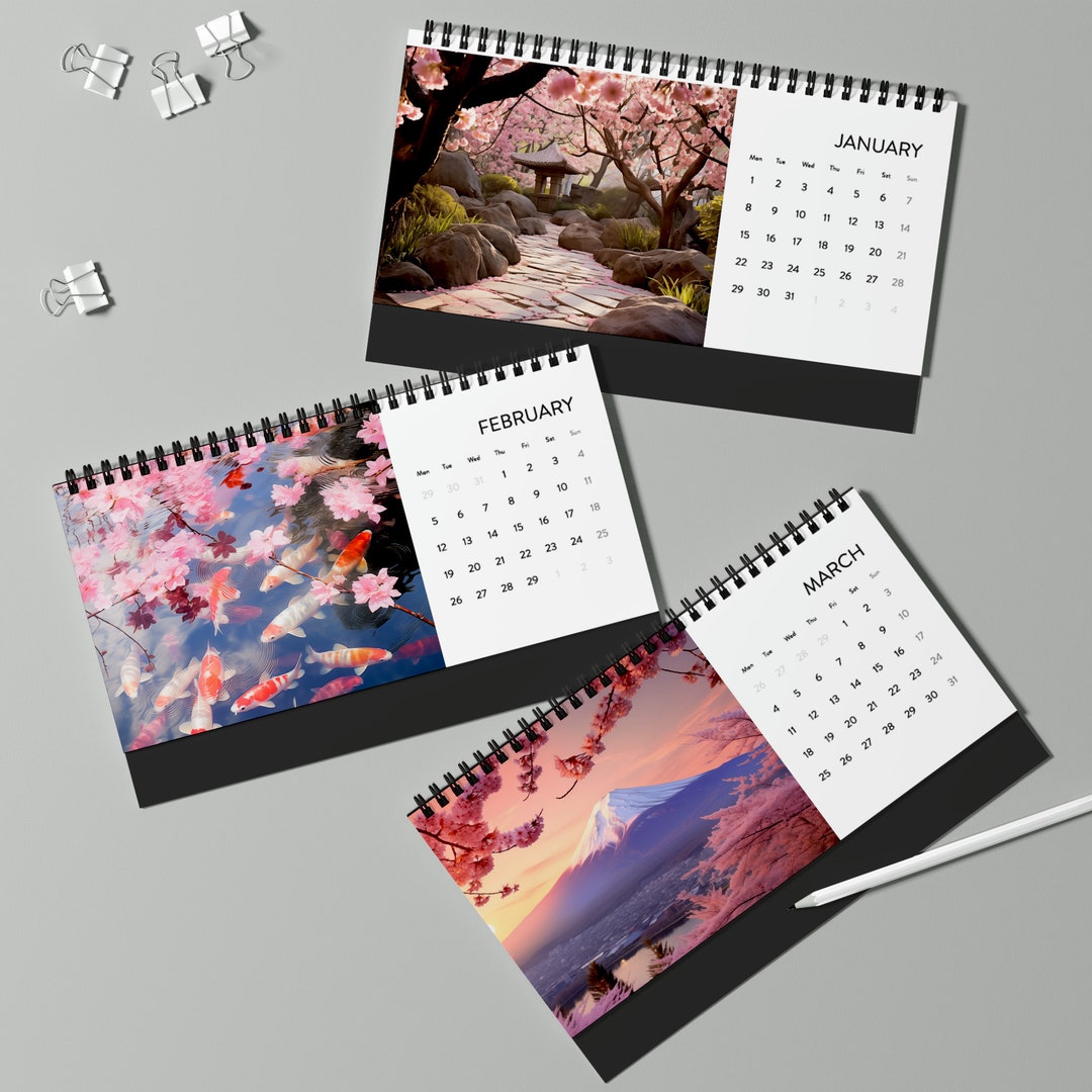 2024 Desk Calendar Japanese Sakura Stories - Etsy