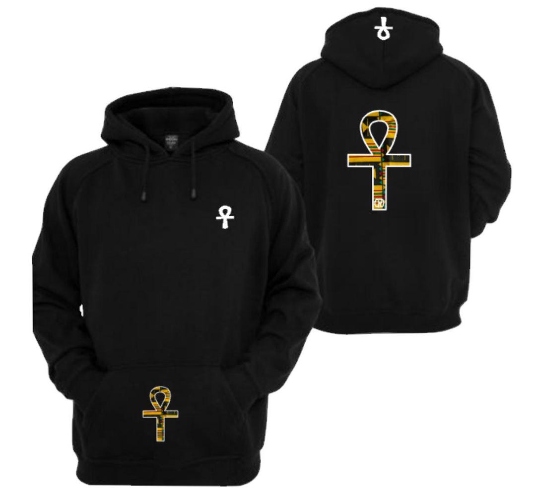 Ankh Hoodie Kente 1 black Unisex Shirt MD2024 - Etsy