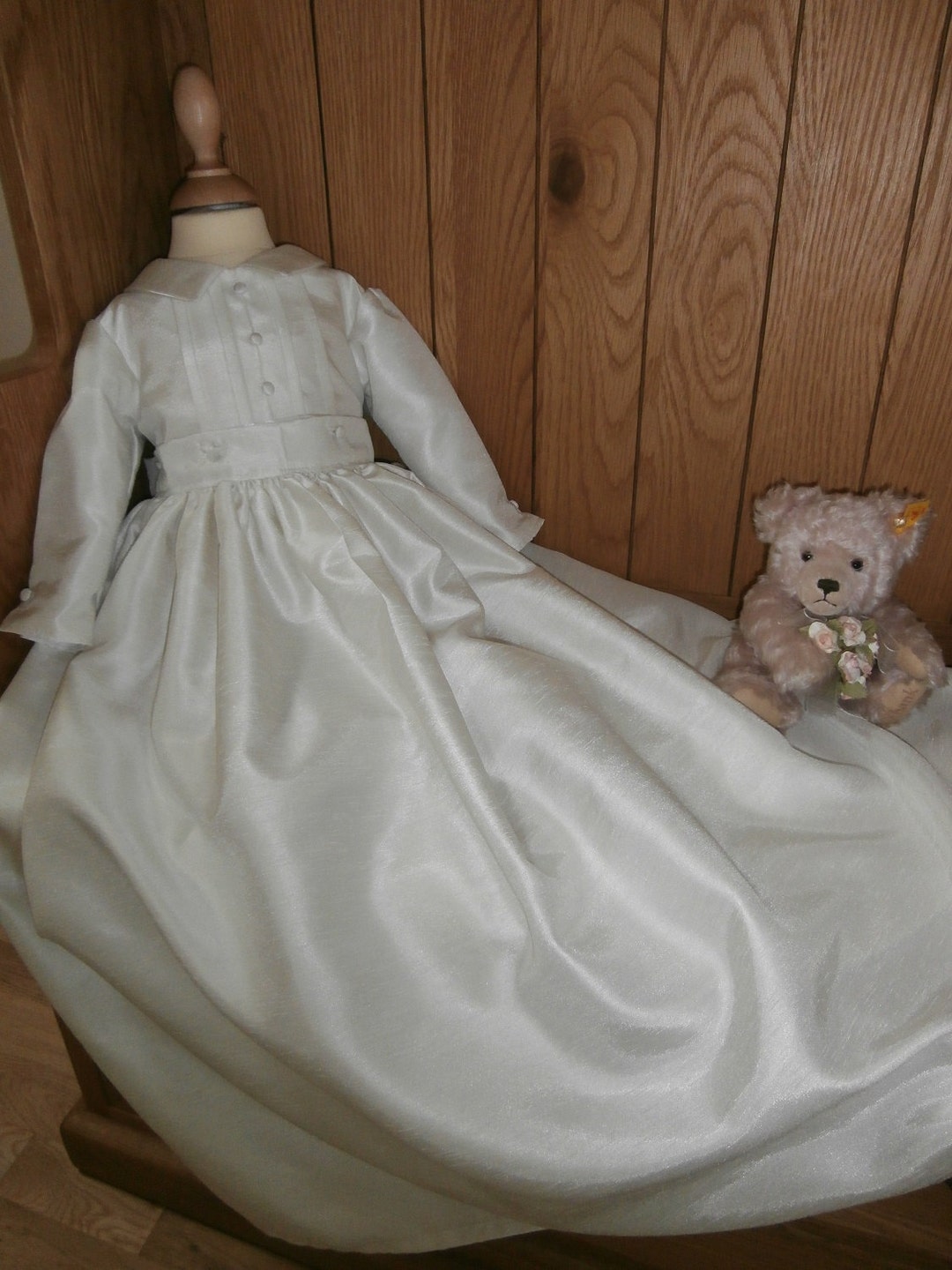 Boys Christening Gown, Christening Gown With Detachable Skirt, Baby Boy ...