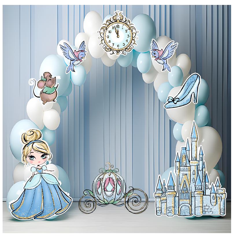 Cinderella Party Prop Cutouts Set: Castle, Carriage, Birthday Decor ...