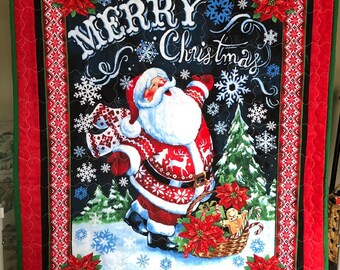 Handmade Christmas Forest Throw Wall Hanging Quilt Etsy