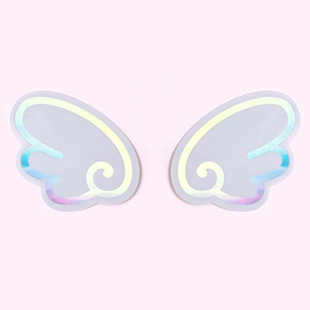 Magical Girl Holographic Vinyl Wing Stickers Angel Kawaii Set of 2 ...