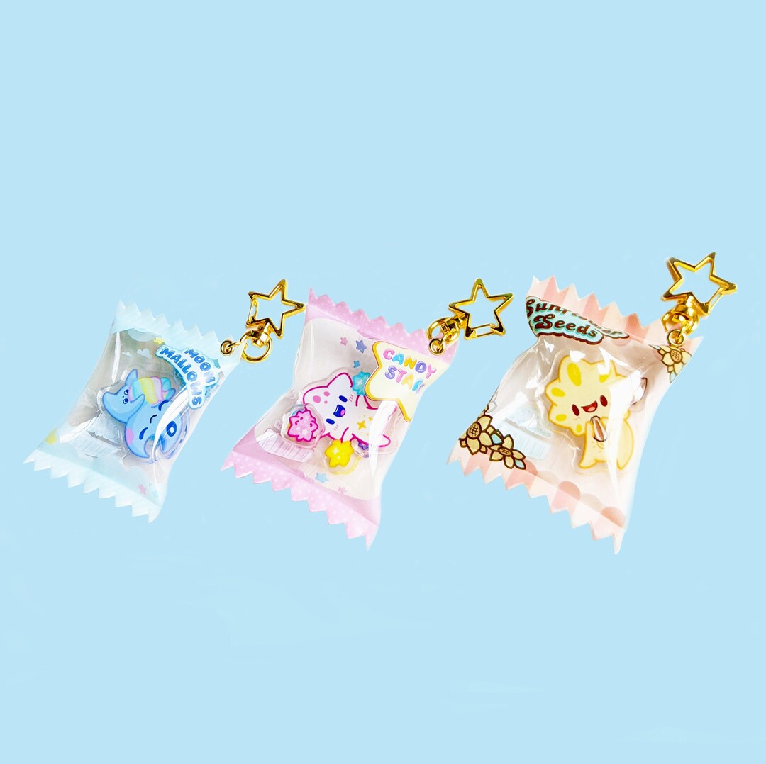 Space Babies Candy Bag Shaker Charm / Keychain Choice of Sun, Star or ...
