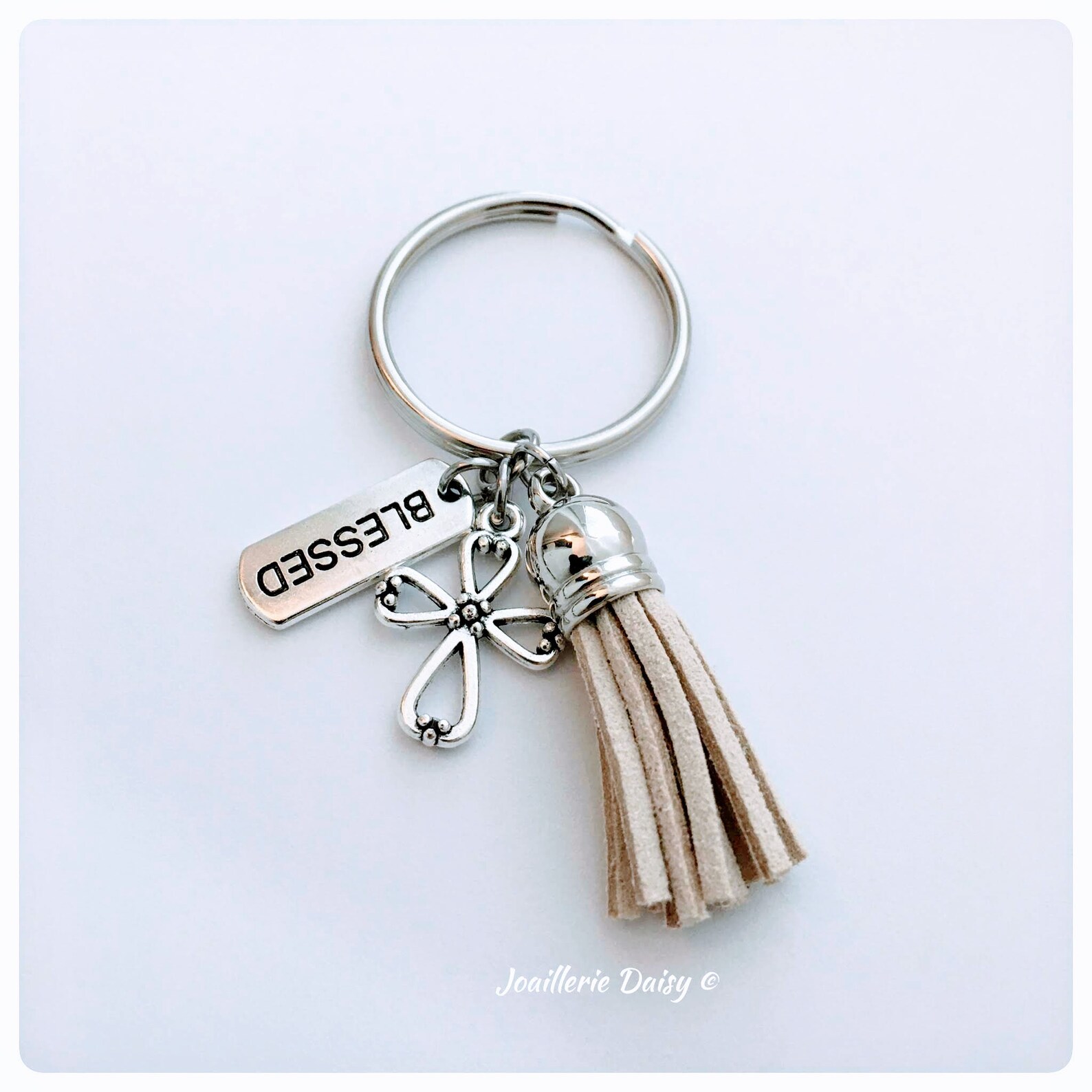 Baptism Tassel Keychain Cross Blessed Keychain First - Etsy Canada