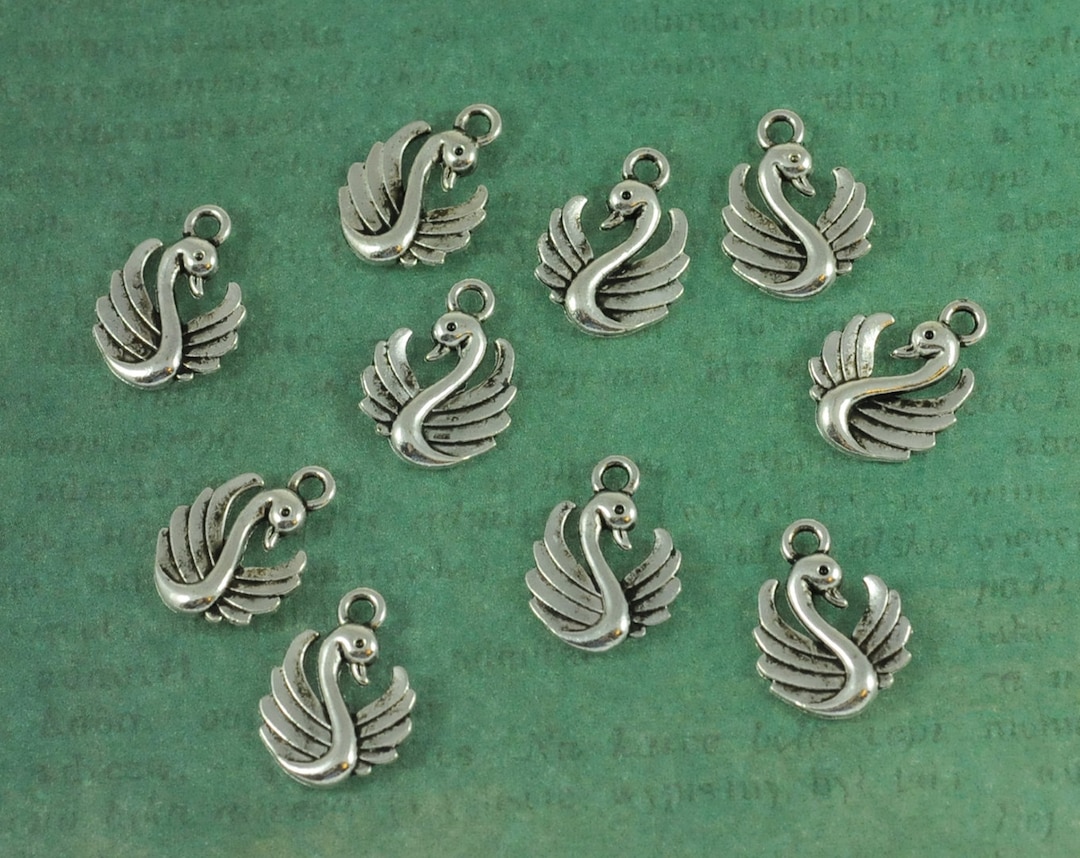 Silver Swan Charm - Package of 10 - Wonderful for Mothers and Loved ...