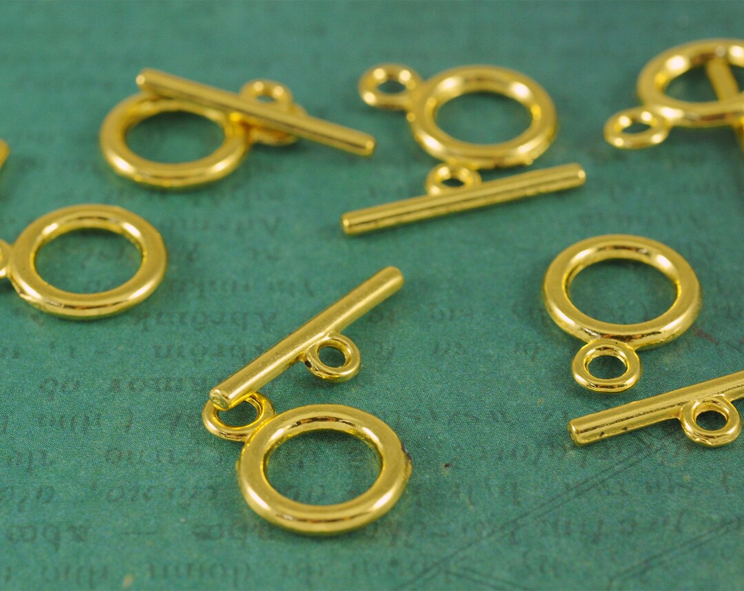 Plain Bright Gold Toggles - Package of 6 Sets - Measures 3/4" - Etsy