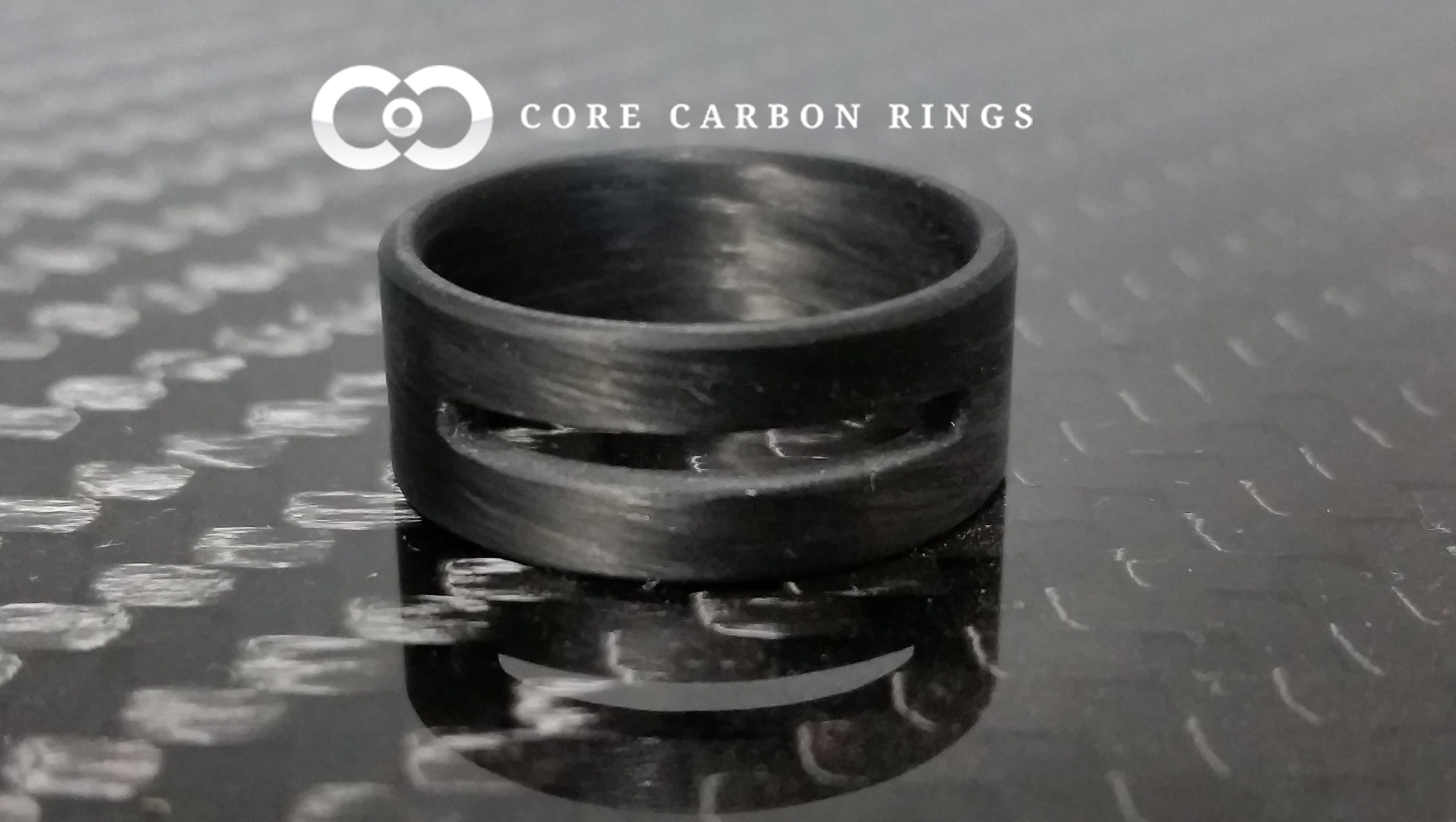 Carbon Fiber Unidirectional Ring with a Modern Cutout | Etsy