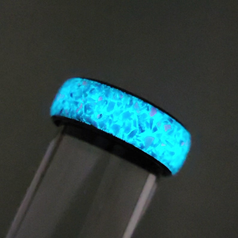 Carbon Fiber Ring With Nebula Opal Inlay - Handcrafted -lightweight ...