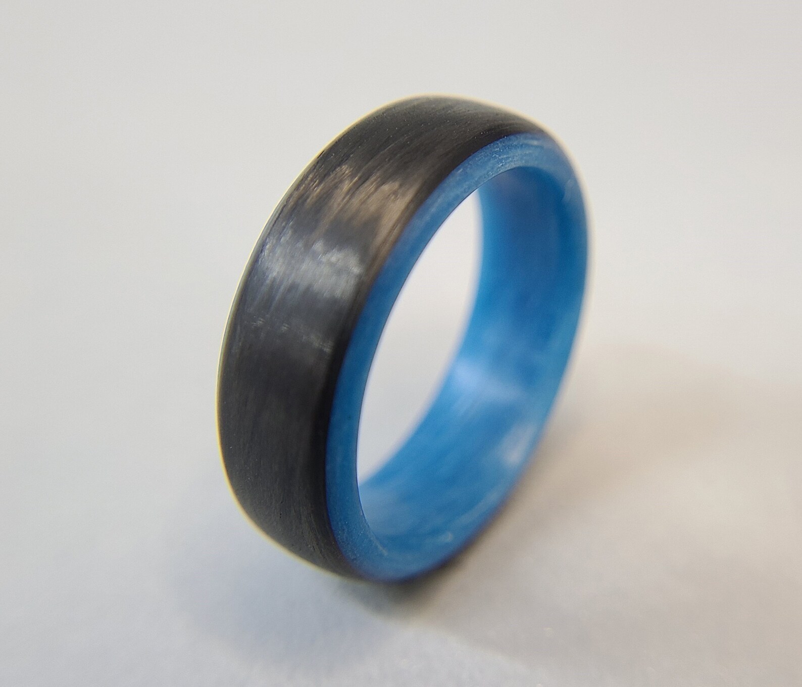 Carbon Fiber Blue Glow Ring - Etsy