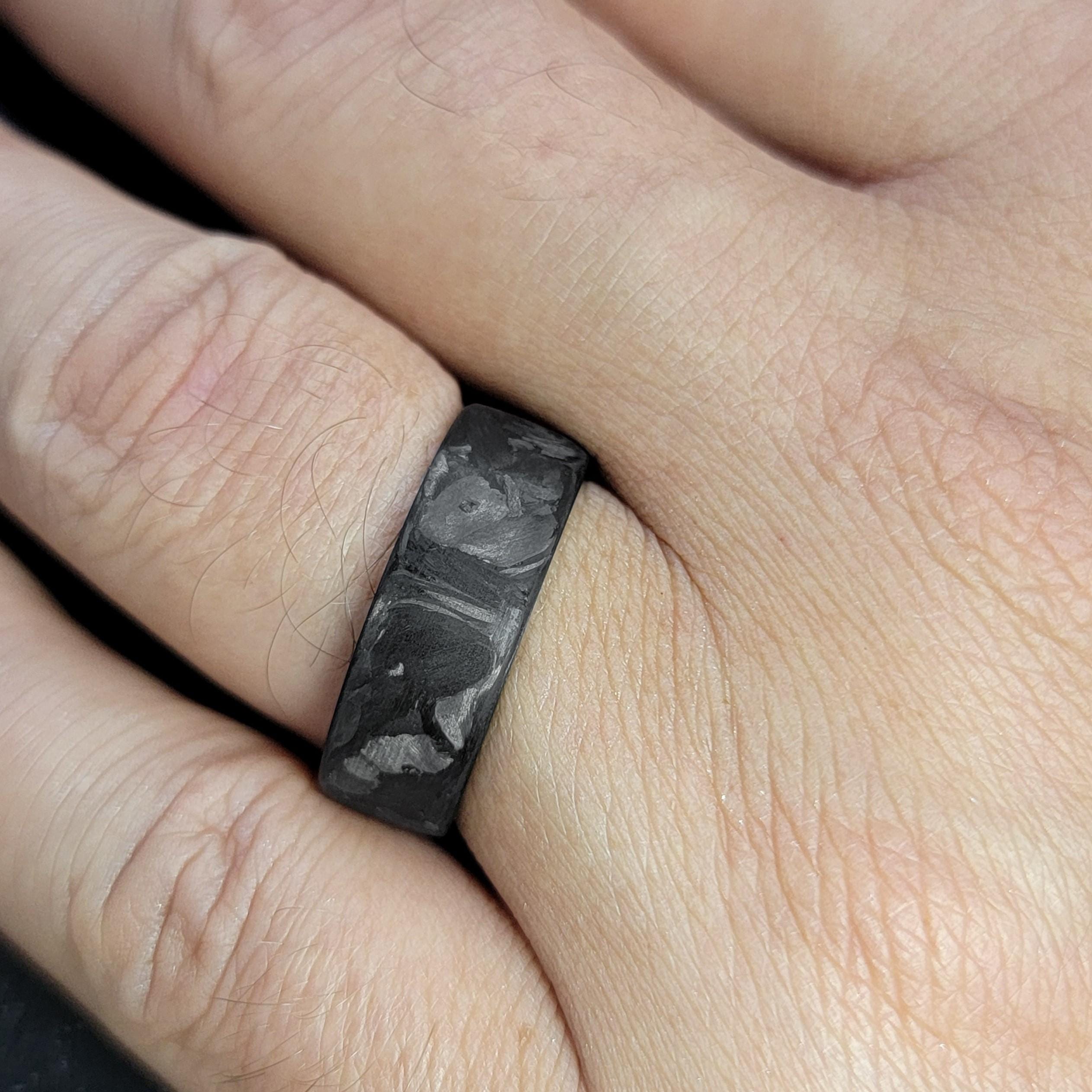Forged Carbon Fiber Ring Matte or High Gloss Finish Handcrafted ...