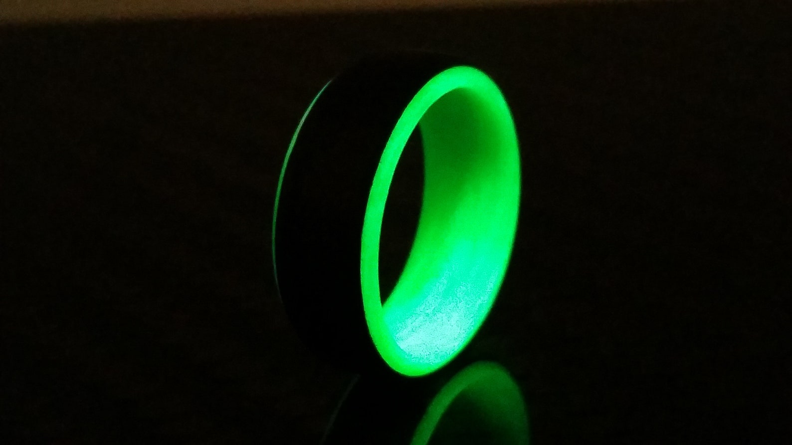 Carbon Fiber Glow Ring-green - Etsy