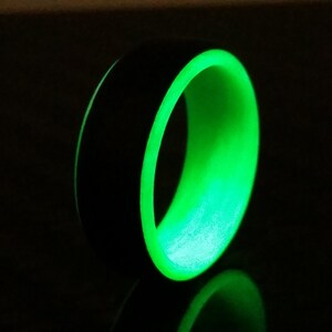 Carbon Fiber Glow Ring-green - Etsy