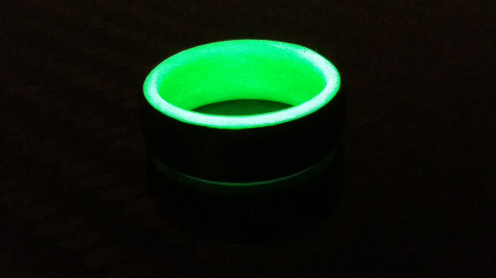 Carbon Fiber Glow Ring-green | Etsy