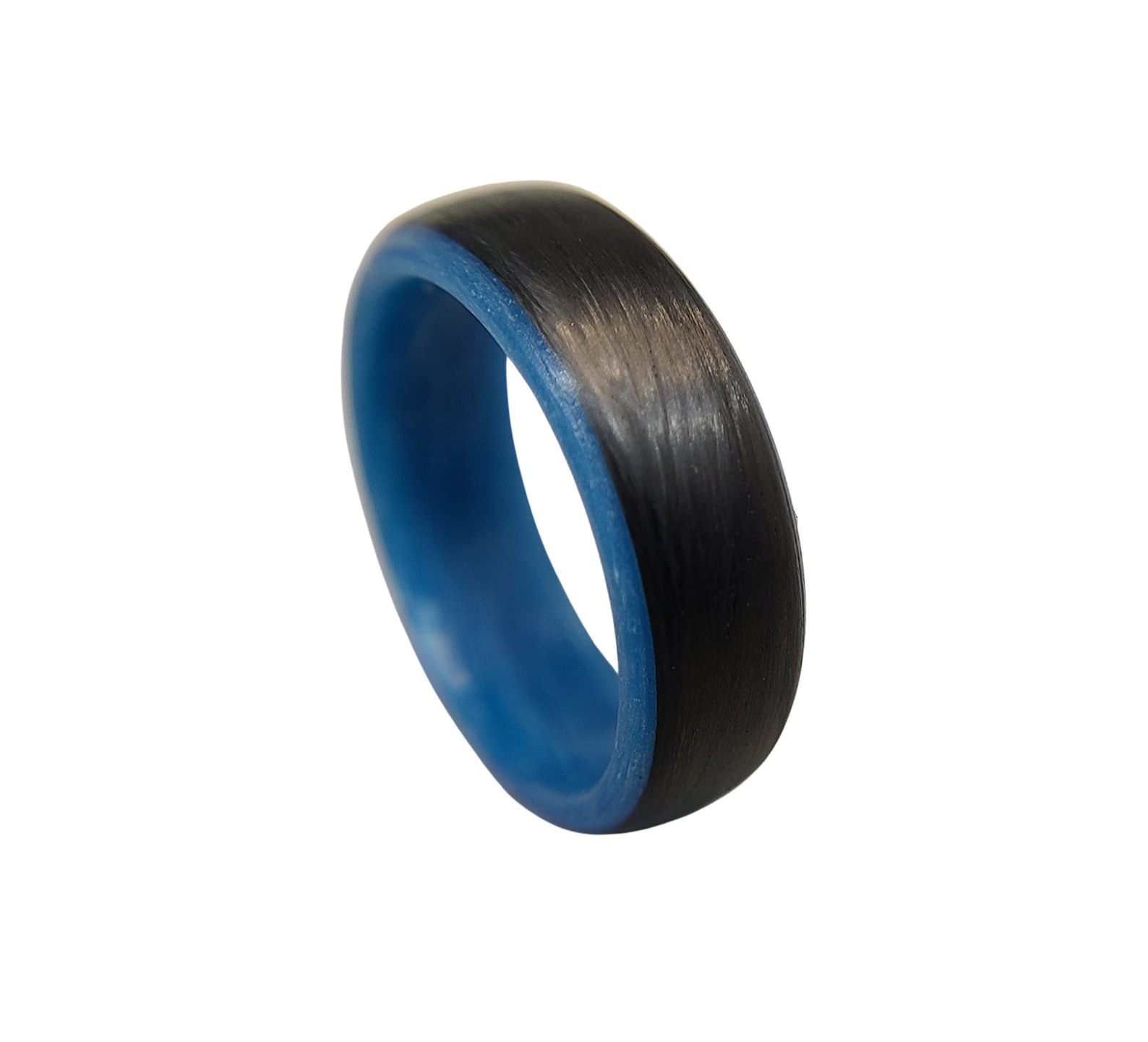 Carbon Fiber Blue Glow Ring - Etsy