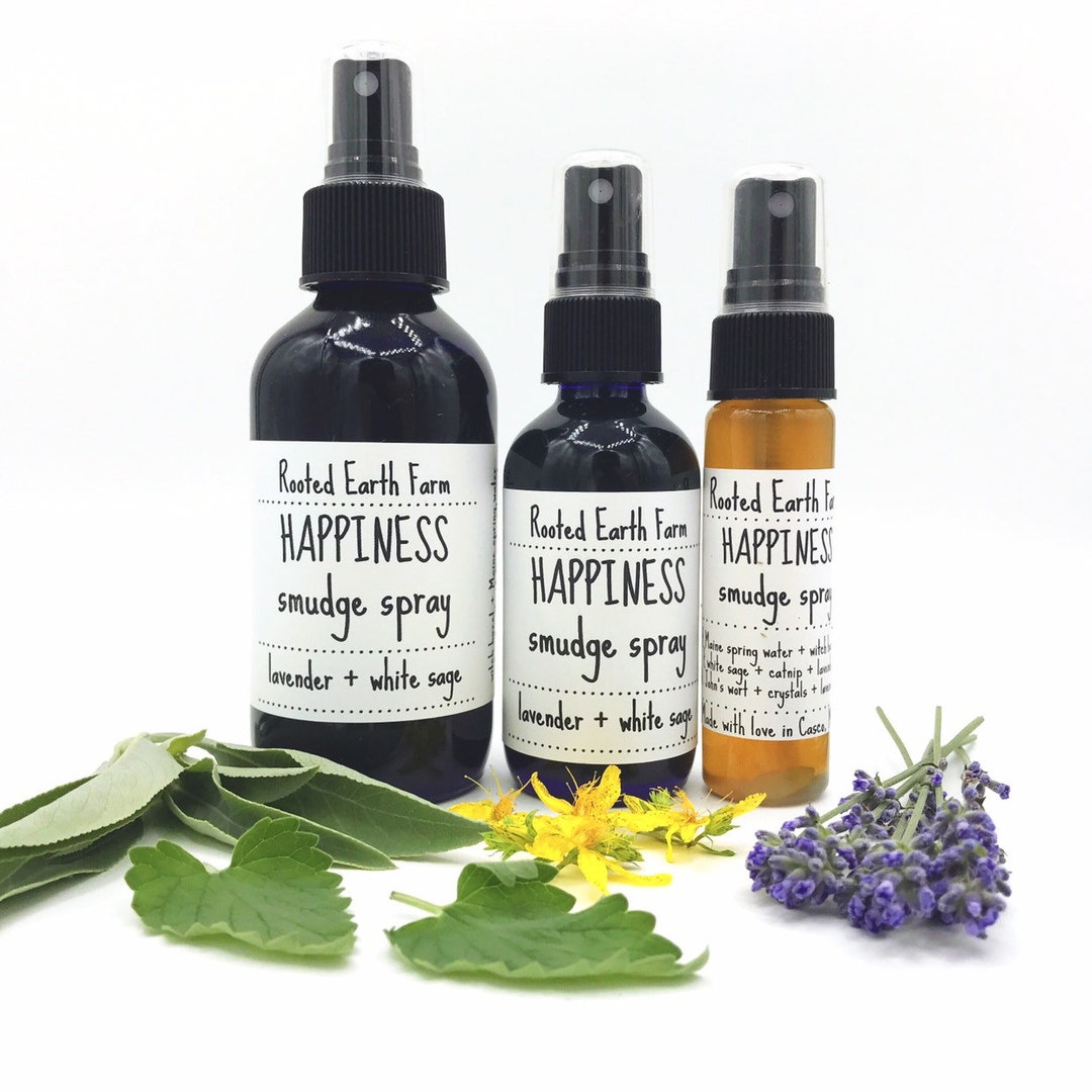 Crystal Infused Smudge Spray Happiness Spray Lavender Spray - Etsy