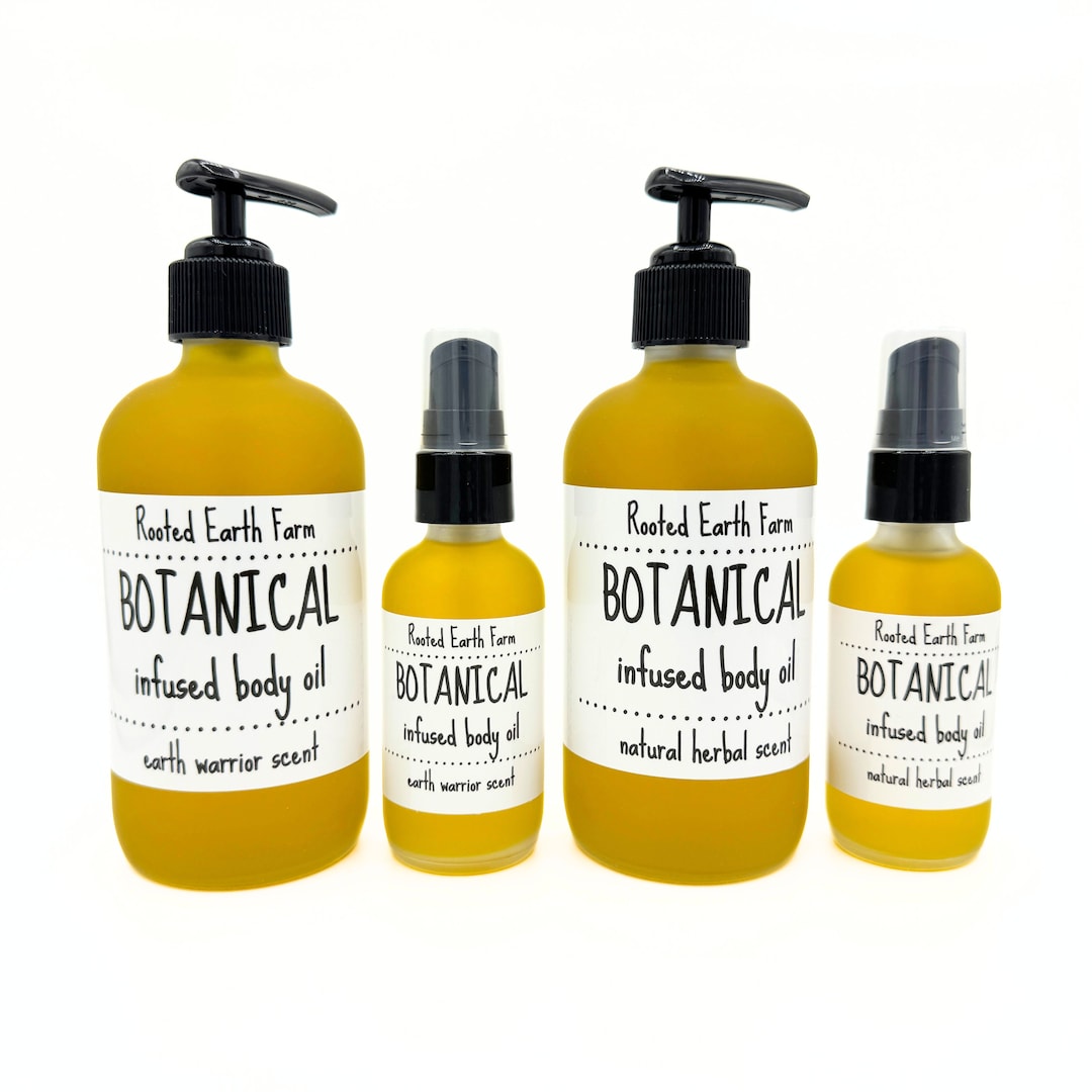 Botanical Infused Body Oil, Herbal Body Oil, Plant Based Body Oil, Bath ...