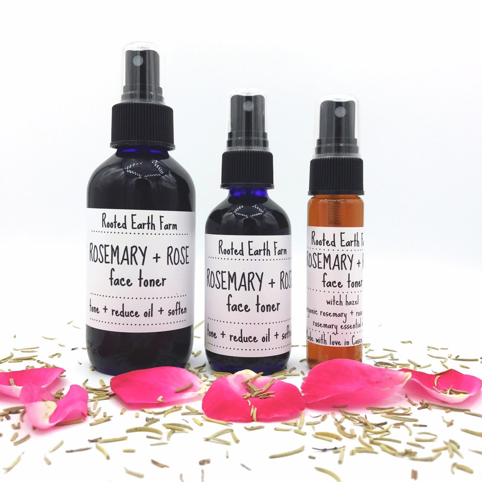 Rose Toner Rosemary Toner Rose Water Toner Natural Face - Etsy
