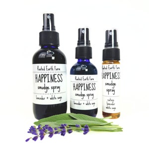 Crystal Infused Smudge Spray, Happiness Spray, Lavender Spray, Sage ...