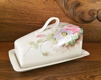 Floral butter dish | Etsy