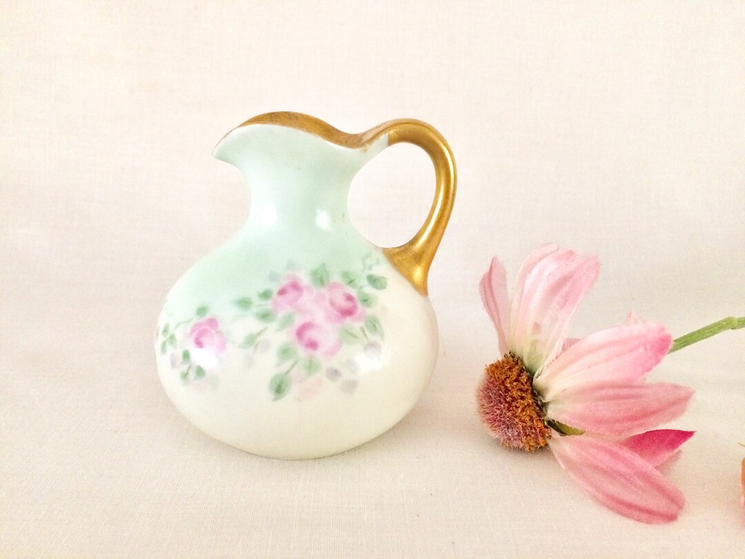 Antique RS Germany Hand Painted Small Pitcher Tillowitz Factory - Etsy