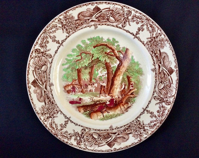 ROYAL STAFFORDSHIRE RURAL Scenes Clarice Cliff Plate A. J. Wilkinson ...