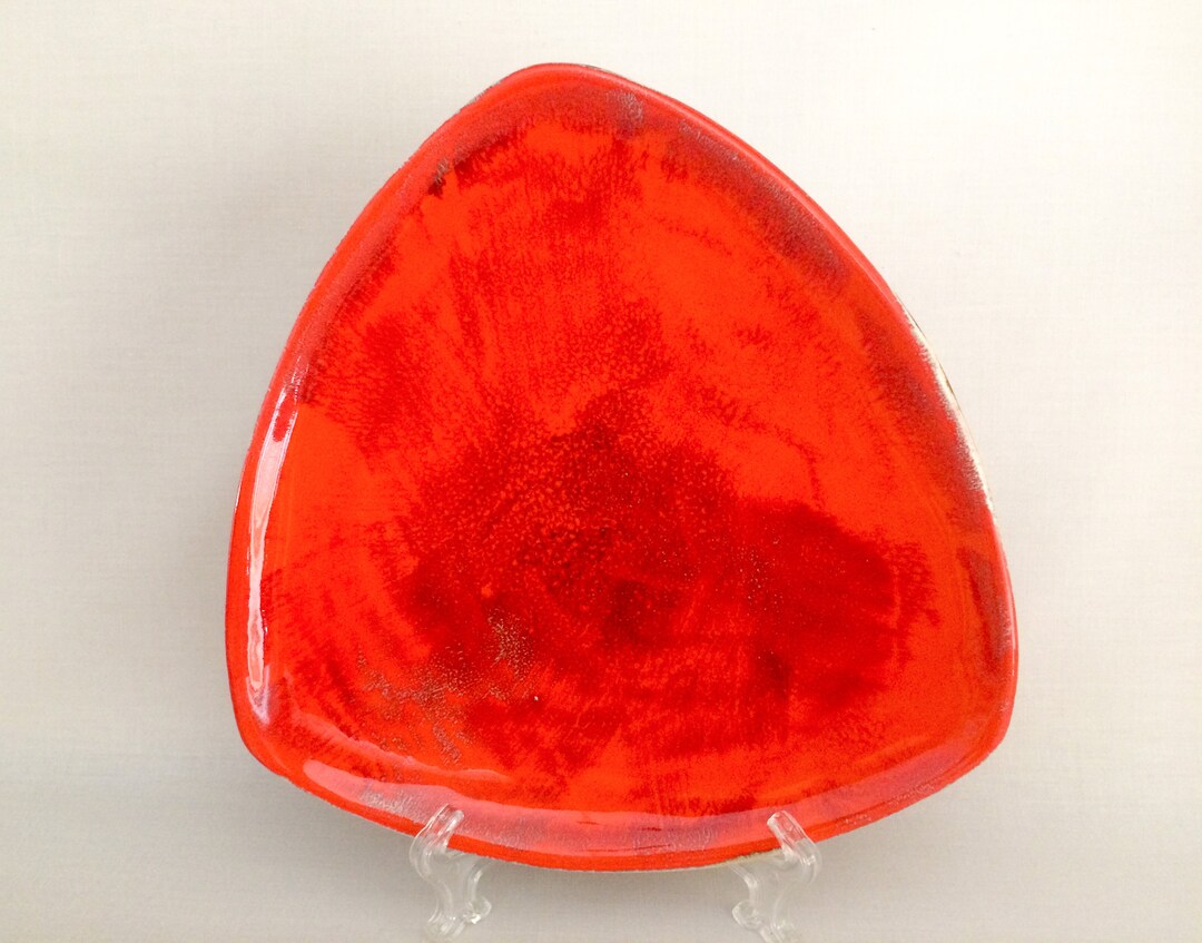 MCM Canadian Pottery Triangle Serving Tray Vintage Canadian Pottery Mid ...