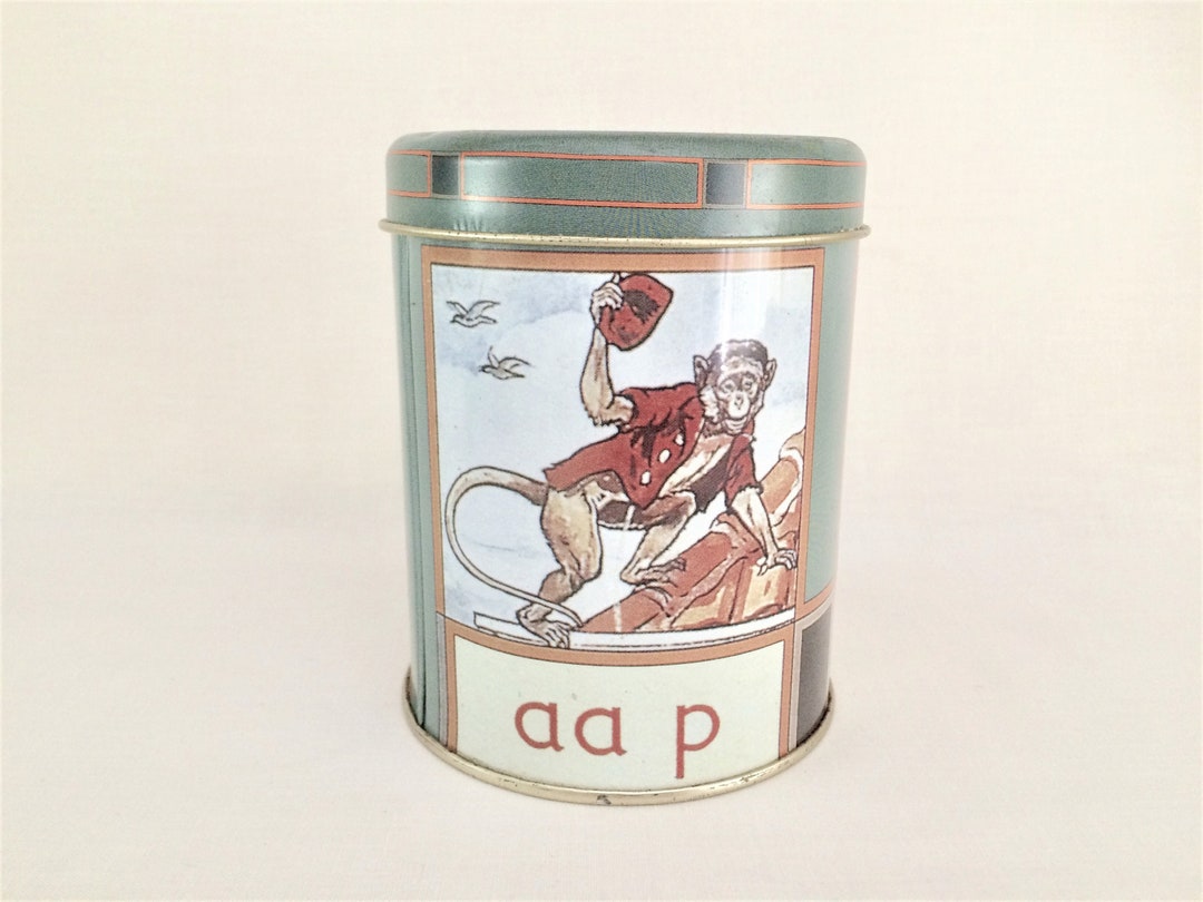 Vintage Cat Monkey Dutch Cookie Tin ALLEGRO-GOUDERAK DUTCH Tin Allegro ...