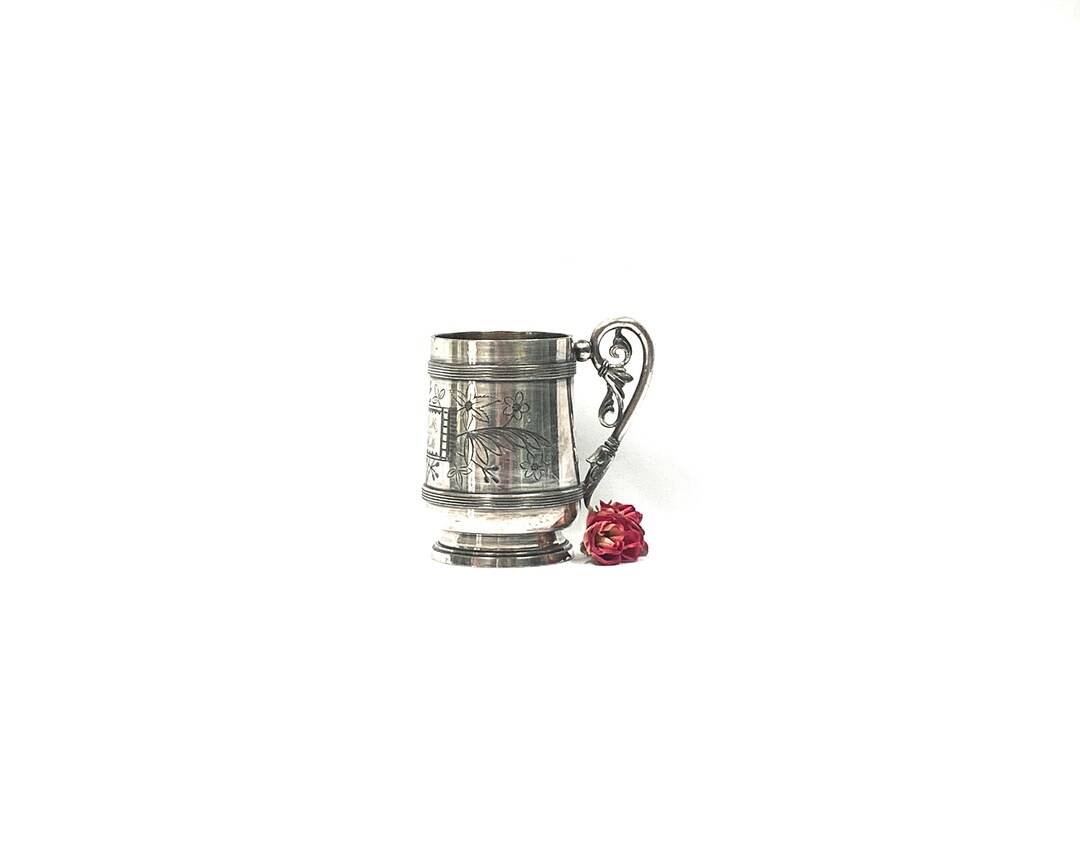 Antique 1800's Simpson Hall Miller Quadruple Plate Cup/mug - Etsy