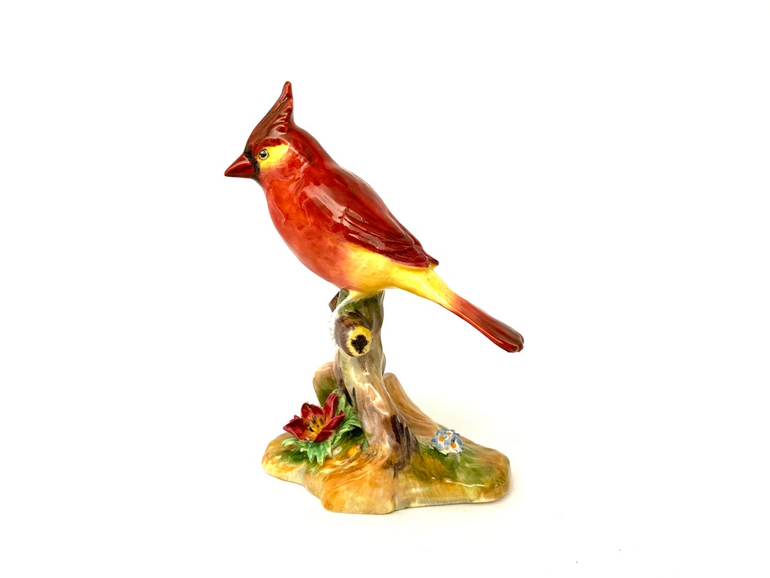 Vintage Royal Adderley Porcelain Male Cardinal Bird Figurine - Etsy