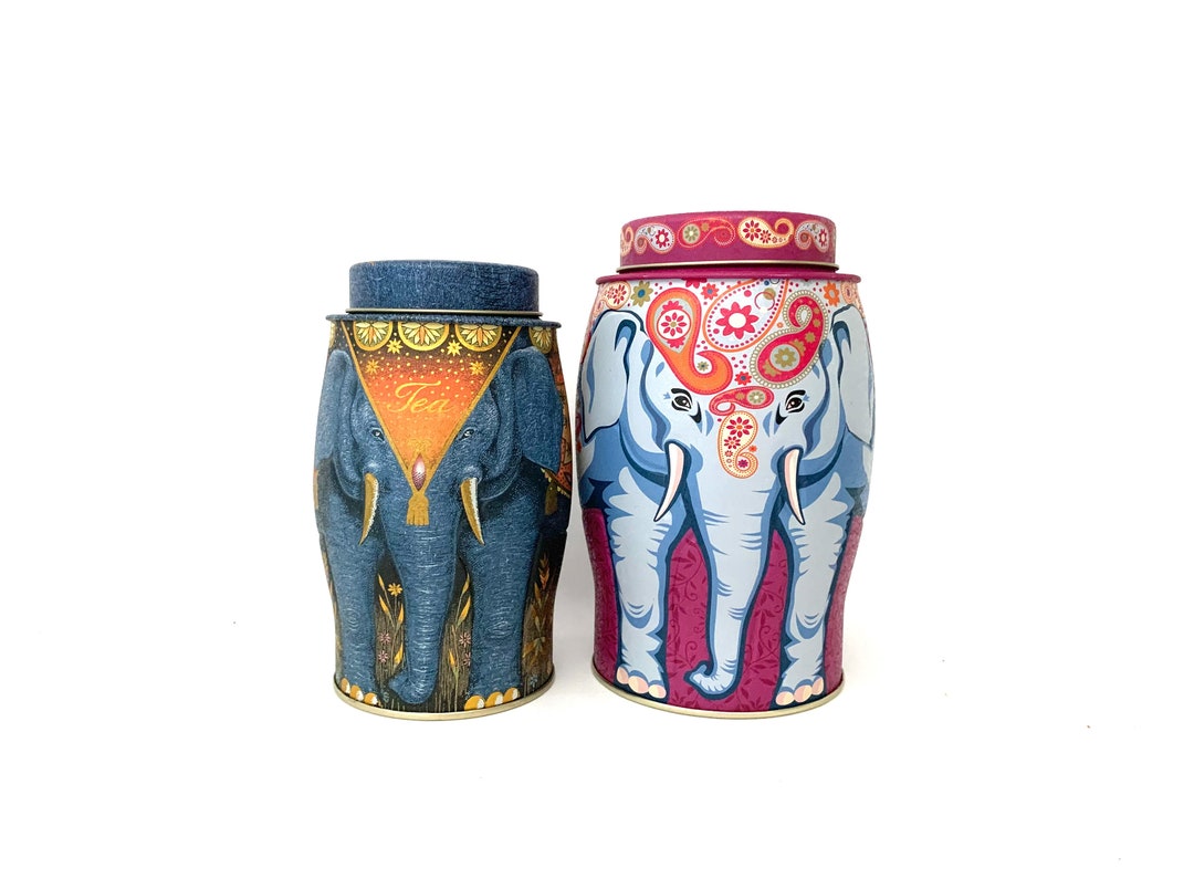 Vintage Williamson Elephant Tea Tins X 2 - Etsy