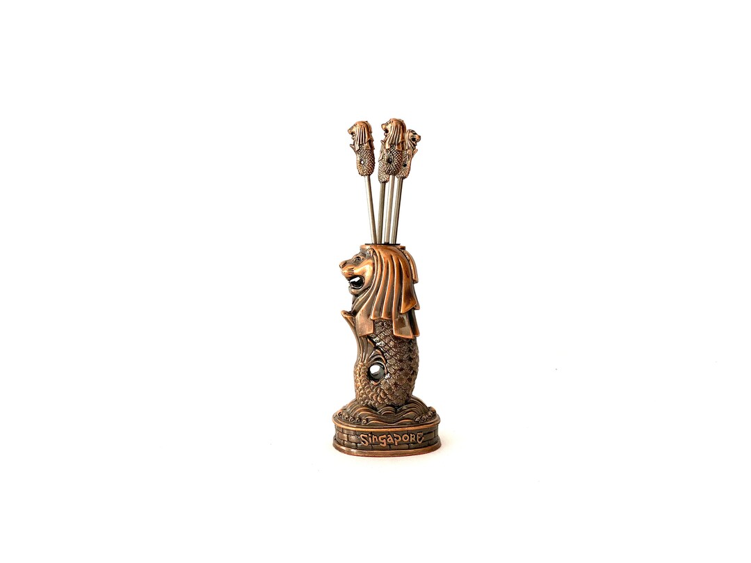 Vintage Royal Selangor Pewter Merlion Cocktail Forks - Etsy